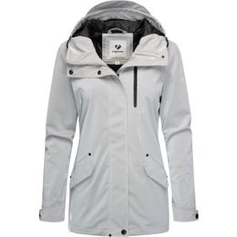 Outdoorjacke Ragwear "Outdoorjacke Meast Rainy", Damen, Gr. XS, grau (light grau), Obermaterial: 100% Polyester PES. Obermaterial: Futter: 100% Polyester PES., Jacken Outdoorjacke