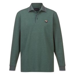 Langarm-Poloshirt Babista "Langarm-Poloshirt MILANVETZO", Herren, Gr. 62, gr&uuml;n (gr&uuml;n melange), Obermaterial: 60% Baumwolle CO. 40% Polyester COOLMAX PES(Coolmax)., Shirts Langarm-Poloshirt