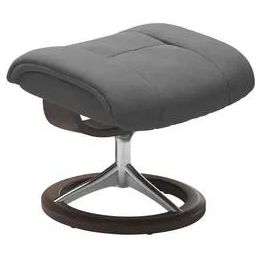 Fu&szlig;hocker stressless "Mayfair", grau (dunkelgrau dinamica), B:55cm H:41cm T:39cm, Leder BATICK: BATICK ist ein leicht korrigiertes, durchgef&auml;rbtes und genarbtes M&ouml;belleder, bei dem die meisten Unebenheiten und Spuren in der Regel entfernt wurden.;Leder PALOMA: PALOMA ist ein durchgef&auml;rbtes Semianilin-M&ouml;belleder mit nat&uuml;rlicher Narbung.;ROHLEDER Stoff Q2 FARON: Ein fester zuverl&auml;ssiger Boucl&eacute; mit e