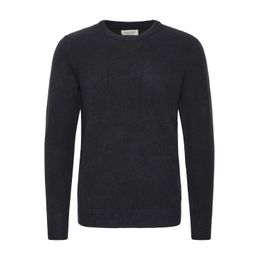 Strickfleece-Pullover Casual Friday "Strickpullover CFHEINE", Herren, Gr. L, blau (schwarz navy), Obermaterial: 65% Polyacryl PAN. 27% Nylon NY. 5% Wolle mw. 3% Polyester PES., Pullover Strickfleece-Pullover