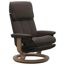 Relaxsessel stressless "Admiral", braun (braun batick), B:78cm H:101cm T:73cm, Leder BATICK: BATICK ist ein leicht korrigiertes, durchgef&auml;rbtes und genarbtes M&ouml;belleder, bei dem die meisten Unebenheiten und Spuren in der Regel entfernt wurden., Sessel, Relaxsessel, verstellbar, optional 2-motorisch, Gr&ouml;&szlig;e M & L, Gestell Braun