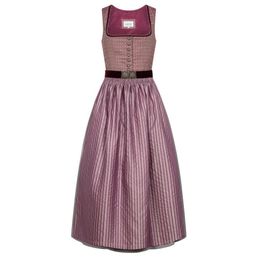 N&uuml;bler Dirndl N&Uuml;BLER "Dirndl lang Edda", Damen, Gr. 48, EURO, lila (beere), Obermaterial: 100% Polyamid PA., Kleider Dirndl