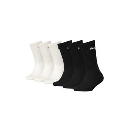 Kurzsocken Puma "Socken SPORT JUNIOR 6P ECOM 6er Pack", M&auml;dchen, Gr. 31-34, schwarz (schwarz, wei&szlig;), Obermaterial: 73% Baumwolle CO. 26% Polyamid PA. 1% Elasthan EL., Socken Kurzsocken