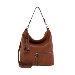 Beuteltasche Tamaris "Beutel TAS Nele", Damen, Gr. B/H/T: 37cm x 33cm x 14cm 0, braun (cognac 700), Polyurethan, Taschen Beuteltasche