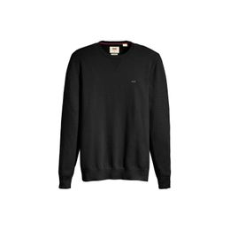 Levi's Sweater LEVI'S "Strickpullover Lightweight Housemark Sweater 1er Pack", Herren, Gr. M, schwarz, Obermaterial: 94% Baumwolle CO. 4% Polyamid PA. 2% Elasthan EL., Sweatshirts Sweater