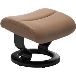 Fu&szlig;hocker stressless "View", braun (almond paloma), B:57cm H:40cm T:47cm, Leder BATICK: BATICK ist ein leicht korrigiertes, durchgef&auml;rbtes und genarbtes M&ouml;belleder, bei dem die meisten Unebenheiten und Spuren in der Regel entfernt wurden.;Leder PALOMA: PALOMA ist ein durchgef&auml;rbtes Semianilin-M&ouml;belleder mit nat&uuml;rlicher Narbung.;ROHLEDER Stoff Q2 FARON: Ein fester zuverl&auml;ssiger Boucl&eacute; mit einem str