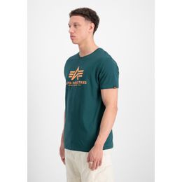 T-Shirt Alpha Industries "Basic T-Shirt BL", Herren, Gr. M, gr&uuml;n (force gr&uuml;n), Obermaterial: 100% Baumwolle, Shirts T-Shirt