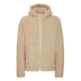 Funktions-Kapuzensweatjacke 11 Project "Fellimitatjacke PRDaag", Herren, Gr. XXL, beige (oatmeal), Obermaterial: 100% Polyester PES., Sweatjacken Funktions-Kapuzensweatjacke