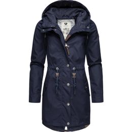 Parka Ragwear "Parka Canny", Damen, Gr. XS, blau (navy22), Obermaterial: 65% Polyester PES. 35% Baumwolle CO., Jacken Parka