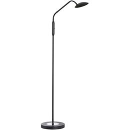 Fischer und Honsel FISCHER & HONSEL Stehlampe "Tallri", beige (sandschwarz), 1, H: 135cm, 1 Stk., Leuchten, langlebige LED, dimmbar, Stehlampe