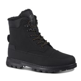 Schn&uuml;rboots Luhta "REILU MS", Damen, Gr. 39, schwarz, Synthetik, Textil, Schuhe Schn&uuml;rboots, gef&uuml;ttert, mit profiliertem Laufsohlenprofil, mit Gummilaufsohle
