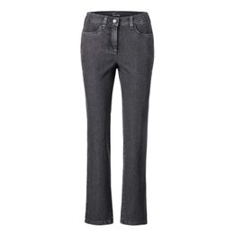 Regular-fit-Jeans GOLDNER "Kurzgr&ouml;&szlig;e Klassische Jeanshose ANNA", Damen, Gr. 23, K-Gr, grau (anthrazit), Obermaterial: 78% Baumwolle CO. 20% Polyester PES. 2% Elasthan EL., Jeans Regular-fit-Jeans