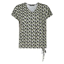 Kurzarmshirt Betty Barclay "Printshirt mit V-Ausschnitt", Damen, Gr. 36, bunt (dunkelblau, gr&uuml;n), Obermaterial: 95% Viskose CV. 5% Elasthan EL., Shirts Kurzarmshirt