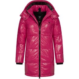 Wintermantel Ragwear "Wintermantel Roobie Long", Damen, Gr. S, pink (fuchsia), Obermaterial: 100% Nylon NY. Obermaterial: Futter: 100% Polyester PES. 100% Polyester PES., M&auml;ntel Wintermantel