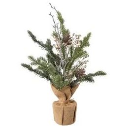 K&uuml;nstlicher Weihnachtsbaum Creativ green "Weihnachtsdeko, k&uuml;nstlicher Christbaum, Tannenbaum", gr&uuml;n, H:45cm, Kunststoff, Weihnachtsb&auml;ume, Kunstweihnachtsb&auml;ume, mit Zapfen, Beeren und Deko-Ast