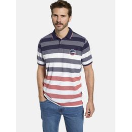 Poloshirt Babista "Poloshirt VISTELLO", Herren, Gr. L, blau (dunkelblau gestreift), Obermaterial: 62% Baumwolle CO. 38% Polyester COOLMAX PES(Coolmax)., Shirts Poloshirt