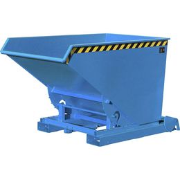 eurokraft pro Kippbeh&auml;lter automatisch, Volumen 1,2 m&sup3;, blau RAL 5012