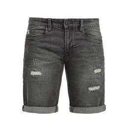 Jeansshorts INDICODE "Jeansshorts IDHallow", Damen, Gr. XXL, N-Gr, grau (dunkelgrau), Web, Obermaterial: 98% Baumwolle CO. 2% Elasthan EL., Basic, regular fit kurz, Jeans Jeansshorts