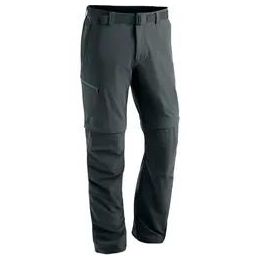Outdoorhose Maier Sports "Tajo 2", Herren, Gr. 26, Kurzgr&ouml;&szlig;en, grau, 90% Polyamid, 10% Elasthan, Hosen Outdoorhose, Herren Zip-Off Wanderhose, atmungsaktive Trekkinghose, Regular Fit