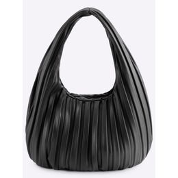 Handtasche Heine, Damen, Gr. B/H/T: 44cm x 24cm x 8cm, schwarz, Viskosemischung, unifarben, Taschen Handtasche