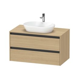 Duravit Waschtischunterschrank Ketho.2 100x55cm, E N, Pl m 1 Ausschn, wandh&auml;ngend (K24896030300000)