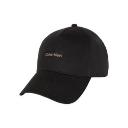 Baseball Cap Calvin Klein "COTTON TWILL W/ HW CAP", Damen, schwarz, Web, Baumwolle, unifarben, Caps Baseball Cap, Gr&ouml;&szlig;enverstellbar mit festem Schirm