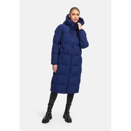 Winterjacke Marikoo "Marikoo Tikoraa Damen lange Winterjacke Steppjacke N102", Damen, Gr. 5XL, blau (navy), Obermaterial: 100% Polyester PES., Jacken Winterjacke