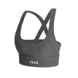 Sporttop YEAZ "Top VIBRANT", Damen, Gr. L, grau, Obermaterial: 87% Nylon NY. 13% Elasthan EL., Tops Sporttop