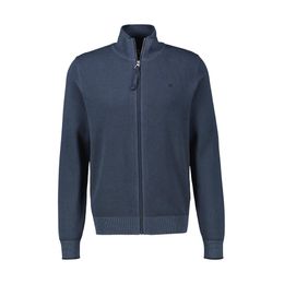 Strickjacke Lerros "Melange-Strickjacke f&uuml;r Herren", Herren, Gr. 5XL, blau (classic navy), 100% Baumwolle, Strickjacken Strickjacke