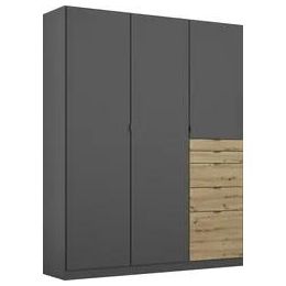 Schrank-Set Rauch "Kleiderschrank Schrank Garderobe W&auml;scheschrank Ankleide ONTARIO", grau (graumetallic, eiche artisan), B:253cm H:197cm T:104cm, Holzwerkstoff, Kastenm&ouml;bel-Sets, mit 5 Schubladen in unterschiedlichen Gr&ouml;&szlig;en MADE IN GERMANY