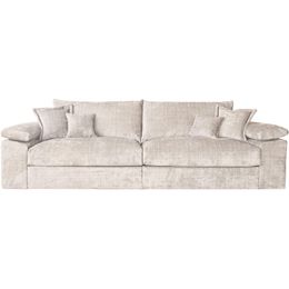 Big-Sofa Home Affaire "Soft&Cosy XXL, B: 303 cm - OTTO. Verl&auml;ssliche Qualit&auml;t.", beige, B:303cm T:123cm, 100% Polyester, Sofas, Big-Sofa, Mega-Sofa, Cord oder Chenille-Struktur, mit Federkern & 4 Zierkissen