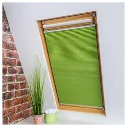 Dachfensterplissee Liedeco "Universal Dachfenster-Plissee" Gr. 4, gr&uuml;n, B:103cm H:141cm, Obermaterial: 100% Polyester, Plissees, Fixma&szlig;