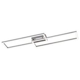 JUST LIGHT Deckenleuchte "Ls-MAXI", silber (edelstahlfarben), 2, H: 8cm, 1 Stk., Leuchten, RGB+tunable white, Infrarot inkl., Fernbedienung, Smarthome f&auml;hig, Deckenleuchte