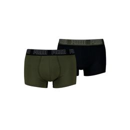 Boxershorts Puma "Boxershort 2er Pack", Herren, Gr. L, schwarz (schwarz, gr&uuml;n), Obermaterial: 95% Baumwolle CO. 5% Elasthan EL., Unterhosen Boxershorts
