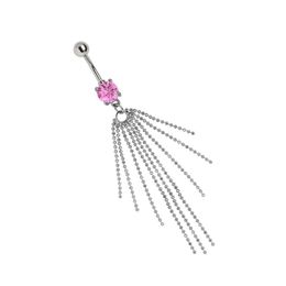 Adelia&acute;s Bauchnabelpiercing ADELIA&acute;S "Piercing Piercing Bauchnabelpiercing", pink (rosa), Piercings, Damen, Titan, Bauchnabelpiercing