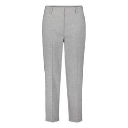 BETTY & CO Stoffhose BETTY & CO "Stoffhose mit Bundfalten", Damen, Gr. 40, EURO, silber (light silber melange), Obermaterial: 53% Baumwolle CO. 29% Polyester PES. 16% Viskose CV. 2% Elasthan EL., Hosen Stoffhose