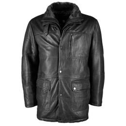 Lederjacke JCC "Lederjacke JCC-09-703", Damen, Gr. 62, schwarz, Obermaterial: 100% Lammleder LEL. Futter: 100% Polyester PES., Jacken Lederjacke