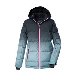 Skijacke Killtec "KSW 330 GRLS SKI QLTD JCKT", M&auml;dchen, Gr. 140, blau (hellblau), Obermaterial: 100% Polyester;Futter: 100% Polyester;F&uuml;llung: 100% Polyester, Jacken Skijacke, Wasserabweisende Winterjacke, atmungsaktiv, verstellbare Kapuze