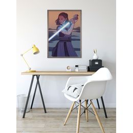 Wandbild Komar "Star Wars Rey Skywalker", bunt (farbe bild(er): bunt), Disney, 1 Stk., Vlies, Bilder, Wandbild, 40 x 50 cm (Breite x H&ouml;he) - Kinderzimmer, Dekoration