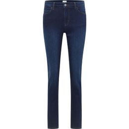 Slim-fit-Jeans Mustang "Damen Style Crosby Relaxed Slim", Damen, Gr. 27, L&auml;nge 34, blau 701, Denim/Jeans, 99% Baumwolle, 1% Elasthan, unifarben, slim fit, Jeans Slim-fit-Jeans