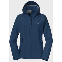 Sch&ouml;ffel Outdoorjacke SCH&Ouml;FFEL "2.5L Jacket Triigi L", Damen, Gr. 36, blau (8180, blau), Oberstoff : Aussenmaterial: 100% Nylon (Membran: Polyurethan), regular fit, hoch geschlossener Ausschnitt, Jacken Outdoorjacke