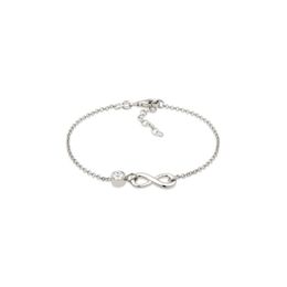 Armkette Elli "Armband Unendlichkeit Infinity 925 Sterling Silber, mit Kristallen von Swarovski" Gr. 16, silber, Armb&auml;nder, Damen, Silber 925 (Sterlingsilber), Armkette