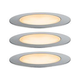LED Einbauleuchte Paulmann "Plug & Shine Floor Basisset IP67 2200K 3x2W 21VA Silber", silber (silberfarben), H:3cm L:0,5cm &Oslash;:7cm, Leuchten, LED Einbauleuchte, Bodeneinbauleuchte, Insektenfreundlich