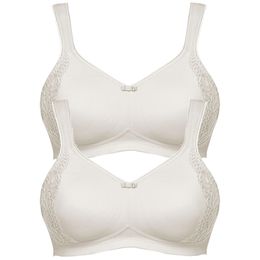 Minimizer-BH SuSa "2er Pack Minimizer BH ohne B&uuml;gel London", Damen, Gr. 95, Cup F, beige (champagner champagner), Stoff, Obermaterial: 76% Polyamid PA. 24% Elasthan EL., BHs Minimizer-BH