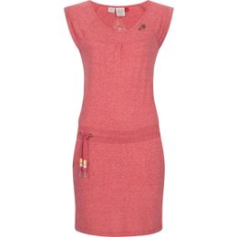 Sommerkleid Ragwear "Sommerkleid Penelope", Damen, Gr. XXL, N-Gr, rot (rot melange22), Obermaterial: 100% Baumwolle CO. Obermaterial: 100% Baumwolle CO., Kleider Sommerkleid
