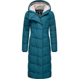 Wintermantel Ragwear "Wintermantel Pavla Long", Damen, Gr. XS, blau (deep ocean23), Obermaterial: 100% Polyester PES. Obermaterial: Futter: 100% Polyester PES. 100% Polyester PES., M&auml;ntel Wintermantel