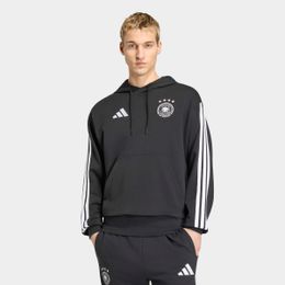 Sweatshirt adidas Performance "DEUTSCHLAND DNA HOODIE", Herren, Gr. XXL, schwarz, Obermaterial: 55% Baumwolle, 36% Polyester, 9% Viskose, angesetztes B&uuml;ndchen, Sweatshirts Sweatshirt