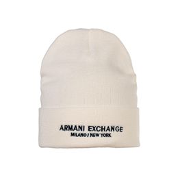 Beanie Armani Exchange "M&uuml;tze Cappello Beanie", Herren, wei&szlig;, M&uuml;tzen Beanie