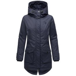 Parka Navahoo "Winterjacke Brinjaa", Damen, Gr. M, blau (navy), Obermaterial: 65% Polyester PES. 35% Baumwolle CO. Obermaterial: Futter: 100% Polyester PES. 100% Polyester PES., Jacken Parka