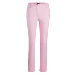 Stoffhose GOLDNER "Leichte Baumwoll-Hose ANNA", Damen, Gr. 38, N-Gr, rosa (geranie), Obermaterial: 98% Baumwolle CO. 2% Elasthan EL., Hosen Stoffhose